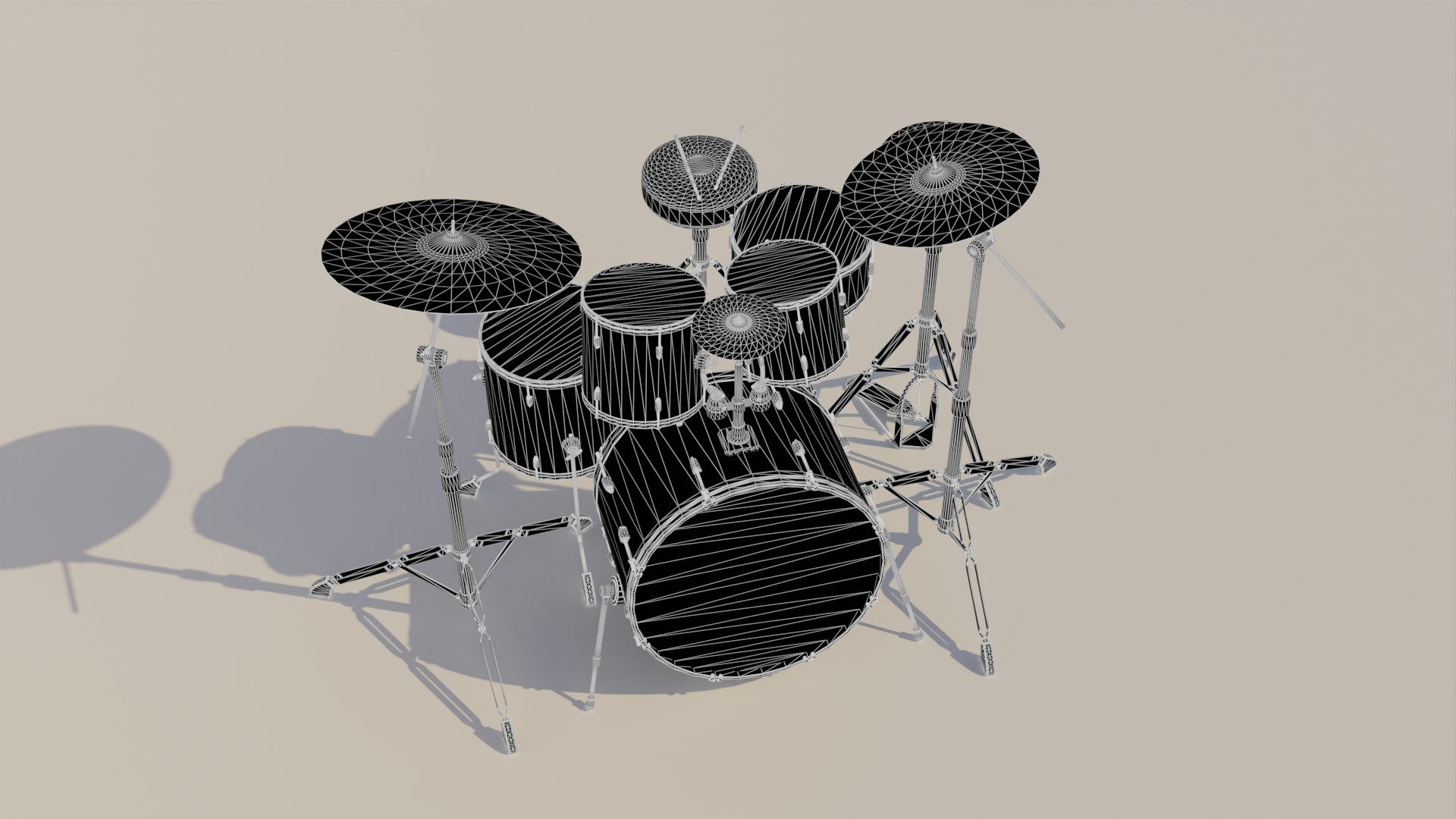 Drum Set 3D Model - TurboSquid 2039825