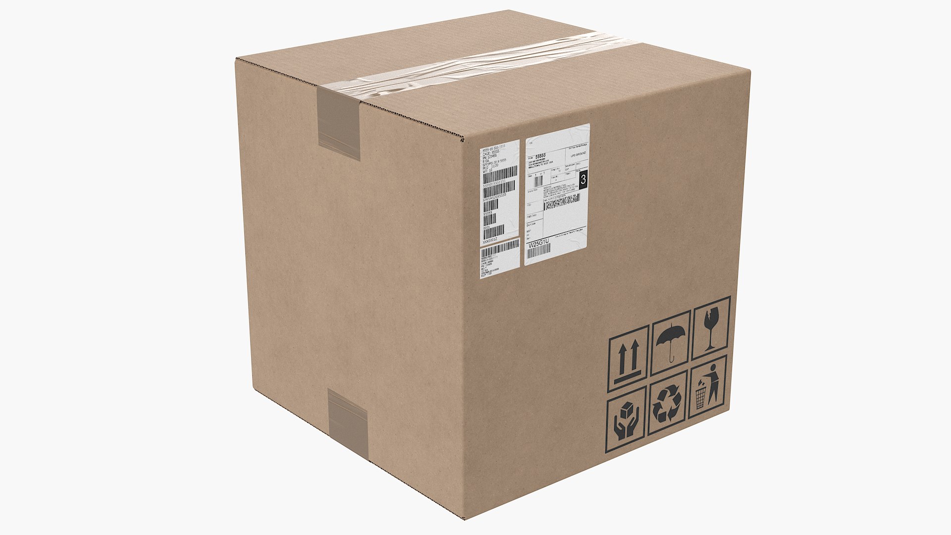 Cardboard Box 1 Closed 3D model - TurboSquid 2175834