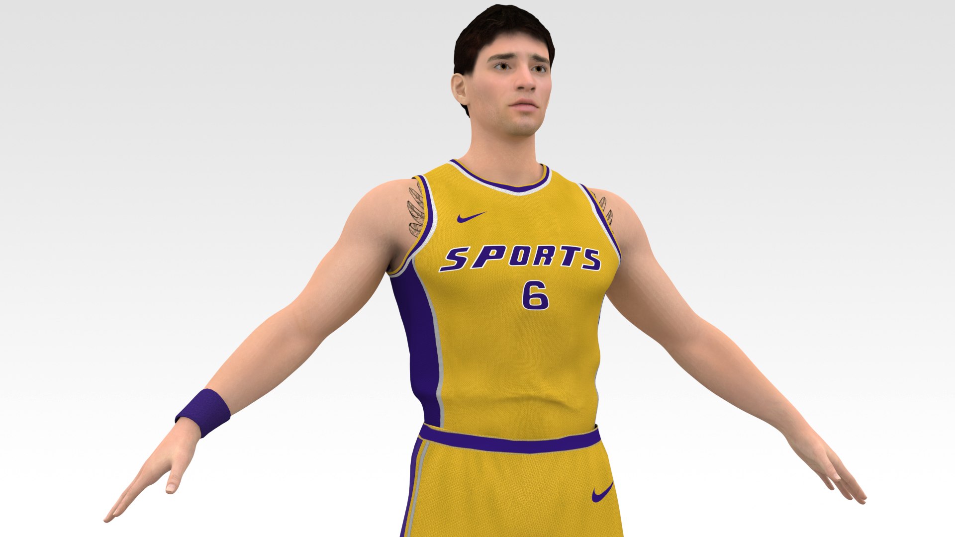 3D Basketball Player Yellow Player 05 Model - TurboSquid 1771282