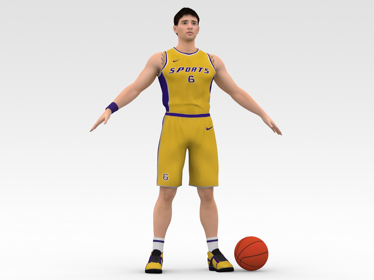 3D Basketball Player Yellow Player 05 Model - TurboSquid 1771282