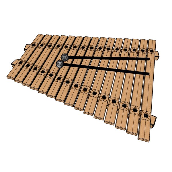 3d model realistic xylophone