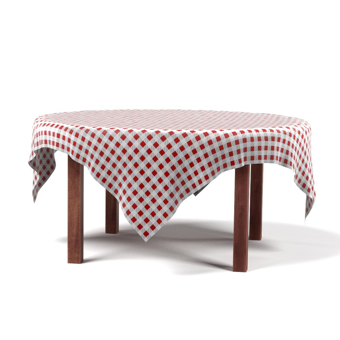 3d table tablecloth model