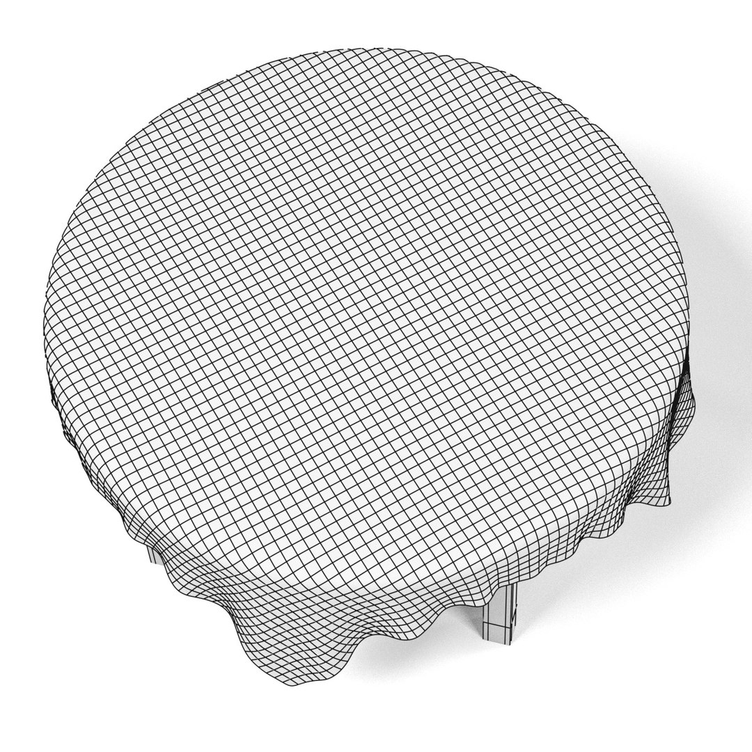 3d table tablecloth model