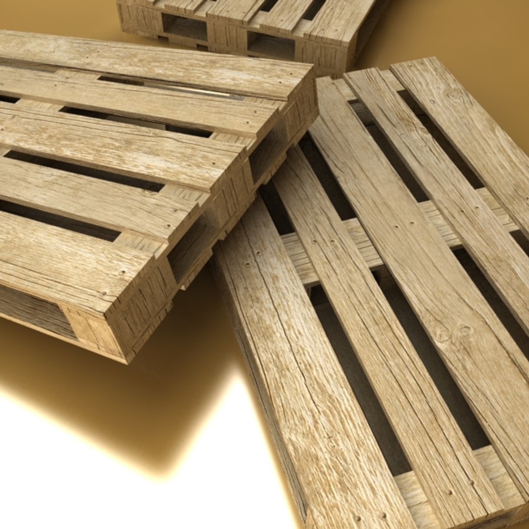 3d Rusty Barrel Pallet Resolution Model