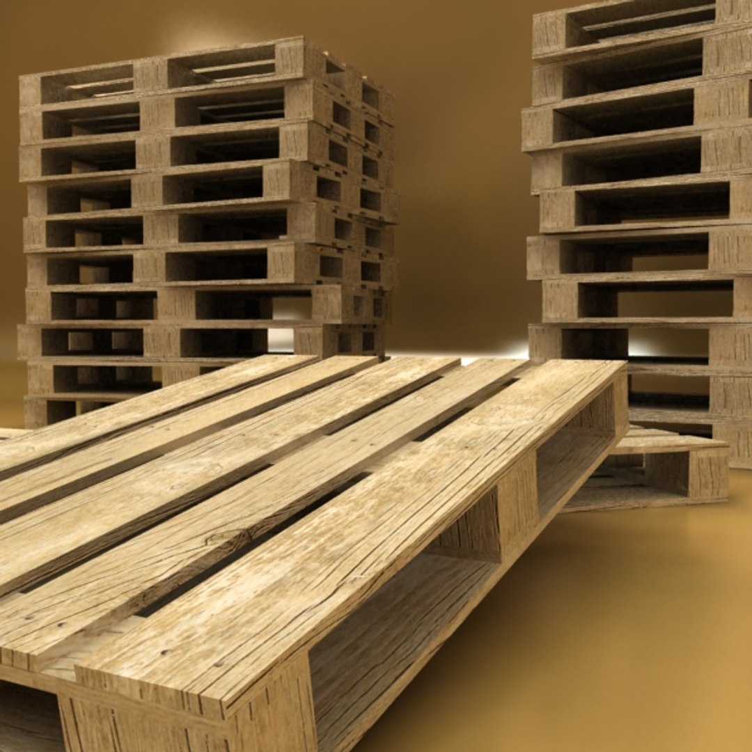 3d Rusty Barrel Pallet Resolution Model