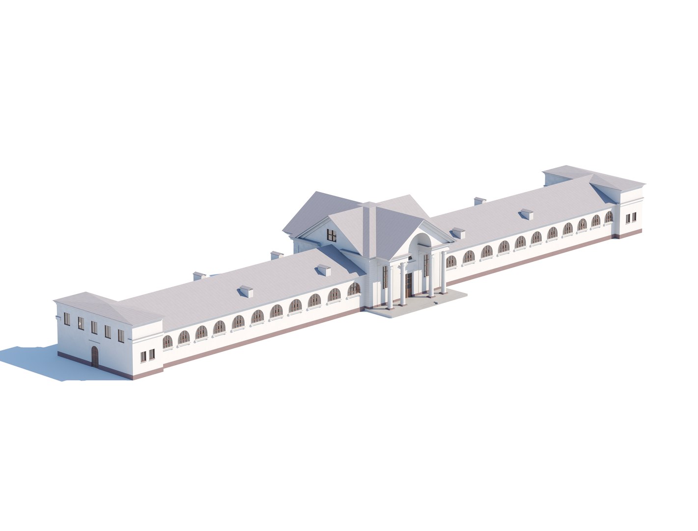 Mid-poly Model Administrative City Building 3D - TurboSquid 1714968