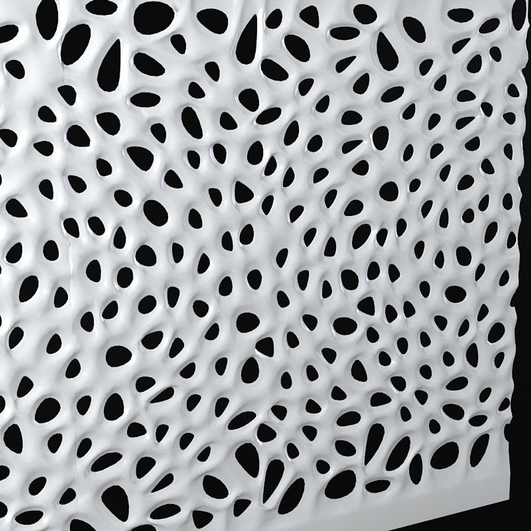 3d Model Perforated Wave Wall Panel