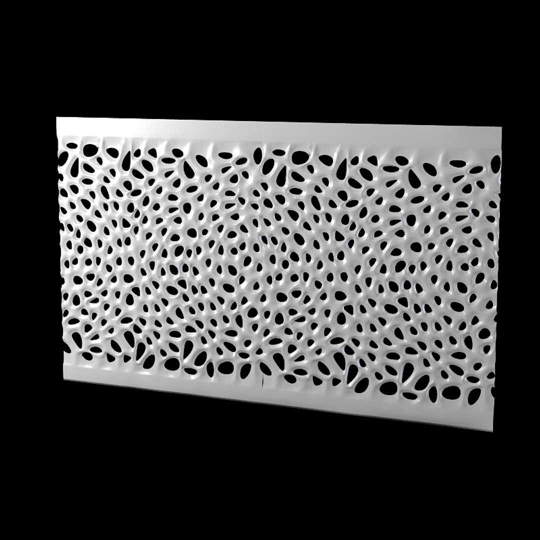 3d Model Perforated Wave Wall Panel