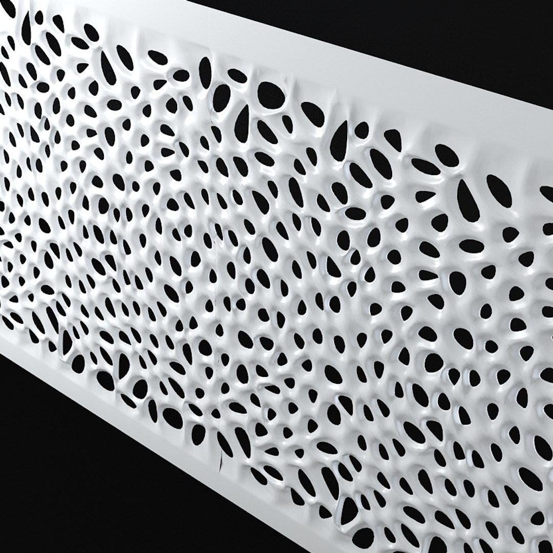 3d Model Perforated Wave Wall Panel