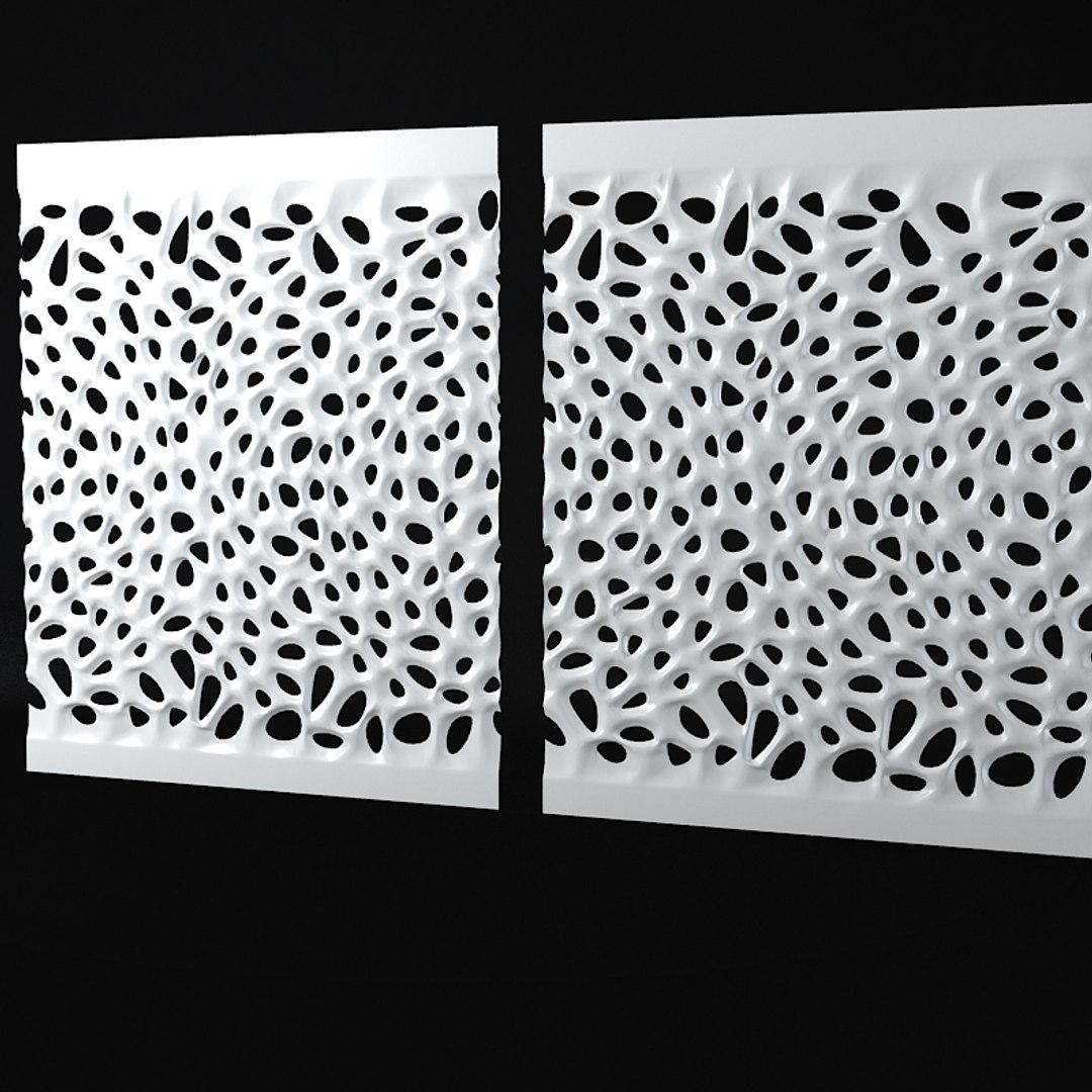 3d Model Perforated Wave Wall Panel
