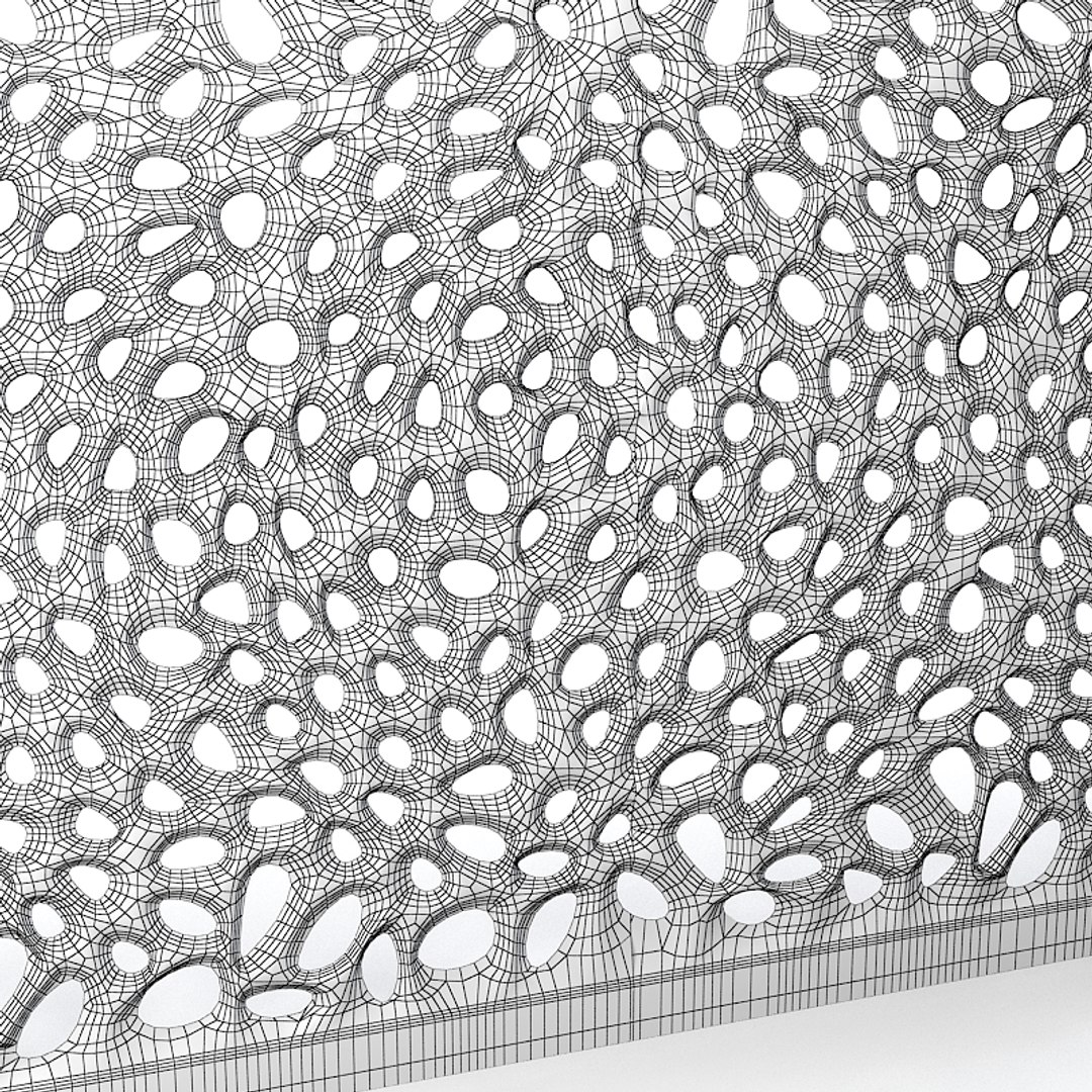 3d Model Perforated Wave Wall Panel