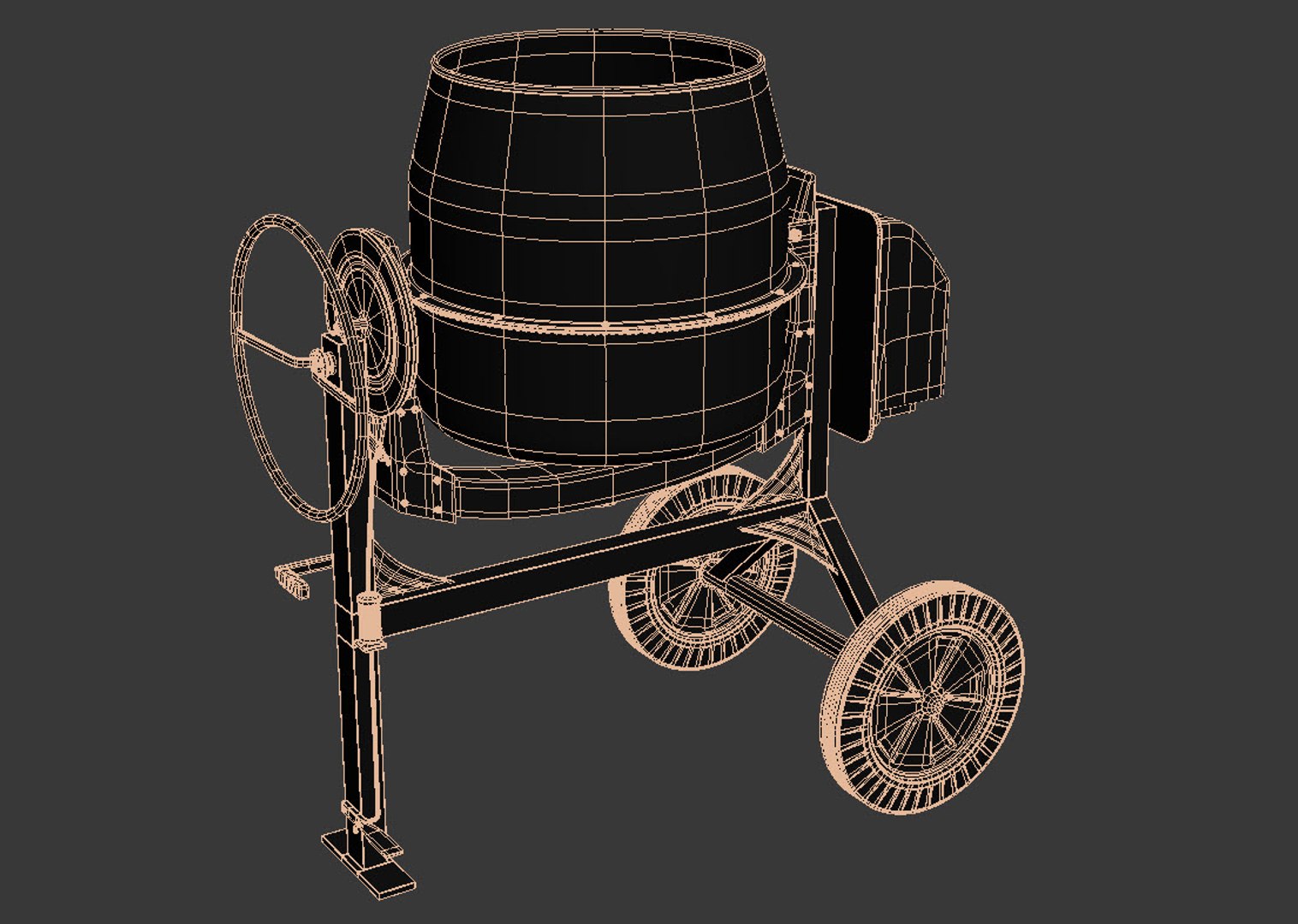 Concrete Mixer 3d Model