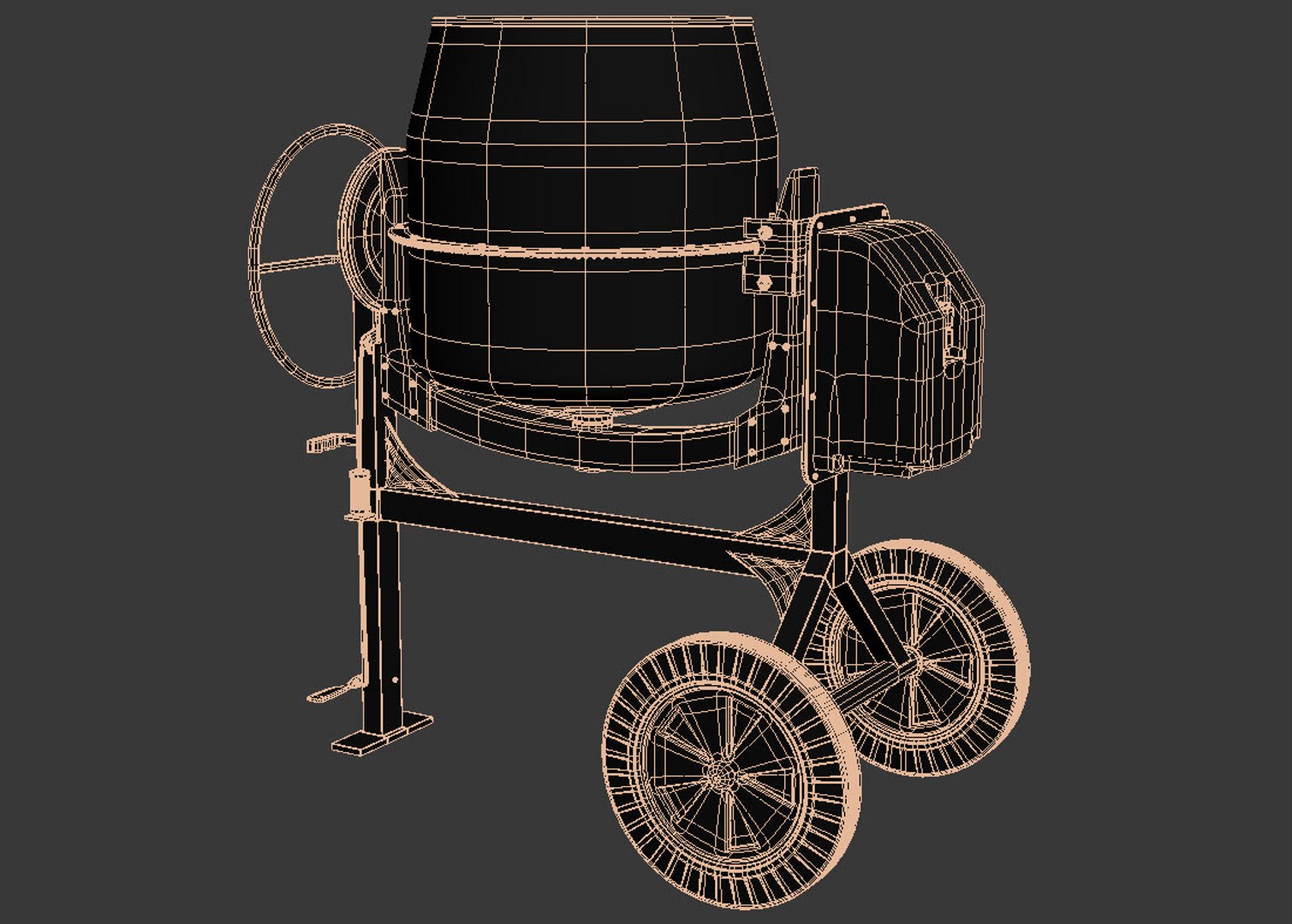 Concrete Mixer 3d Model