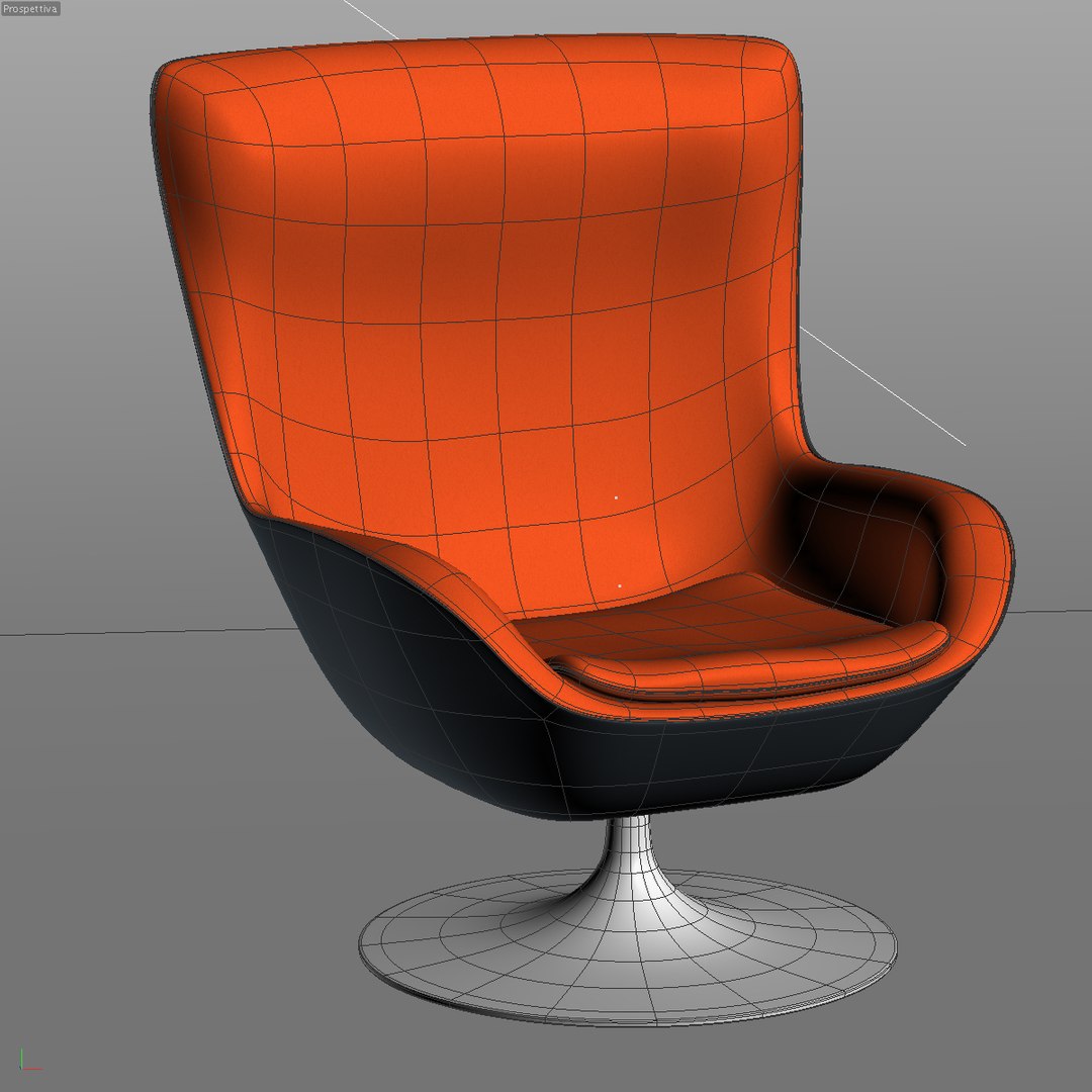 3d model realistic armchair
