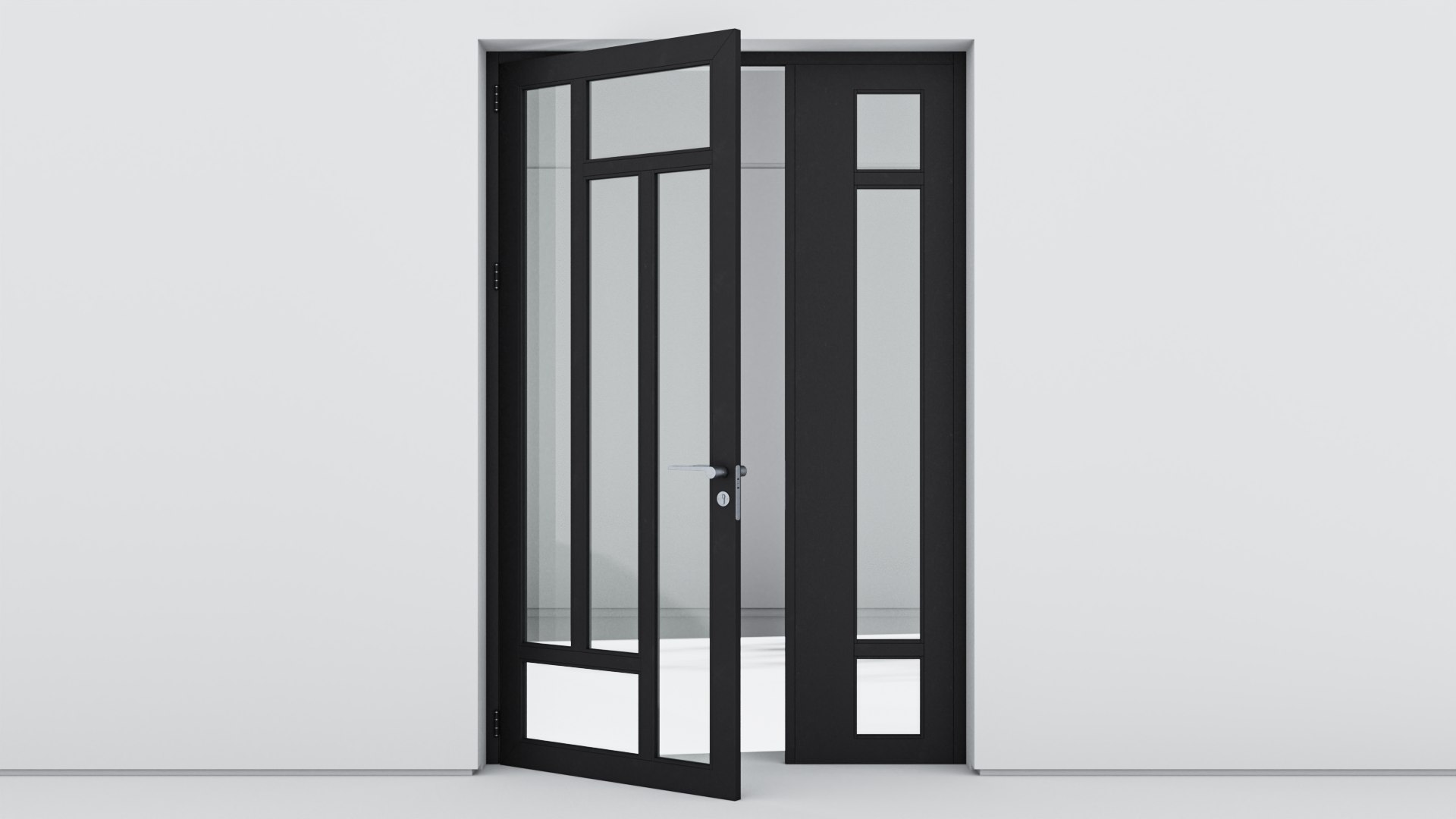 Aluminium Door 203 3D Model - TurboSquid 2040093