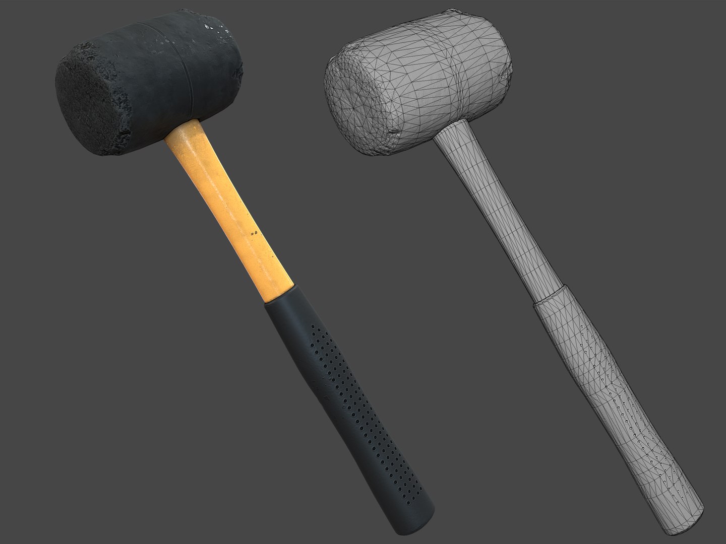 Rubber Mallet 3D Model - TurboSquid 1626325