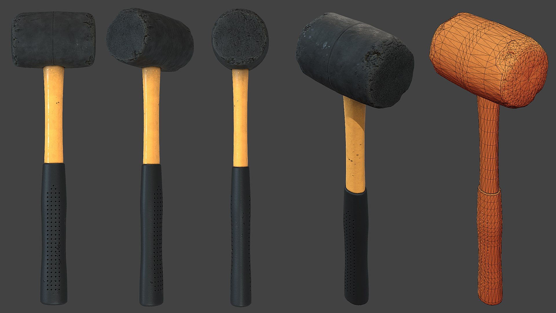 Rubber Mallet 3D Model - TurboSquid 1626325