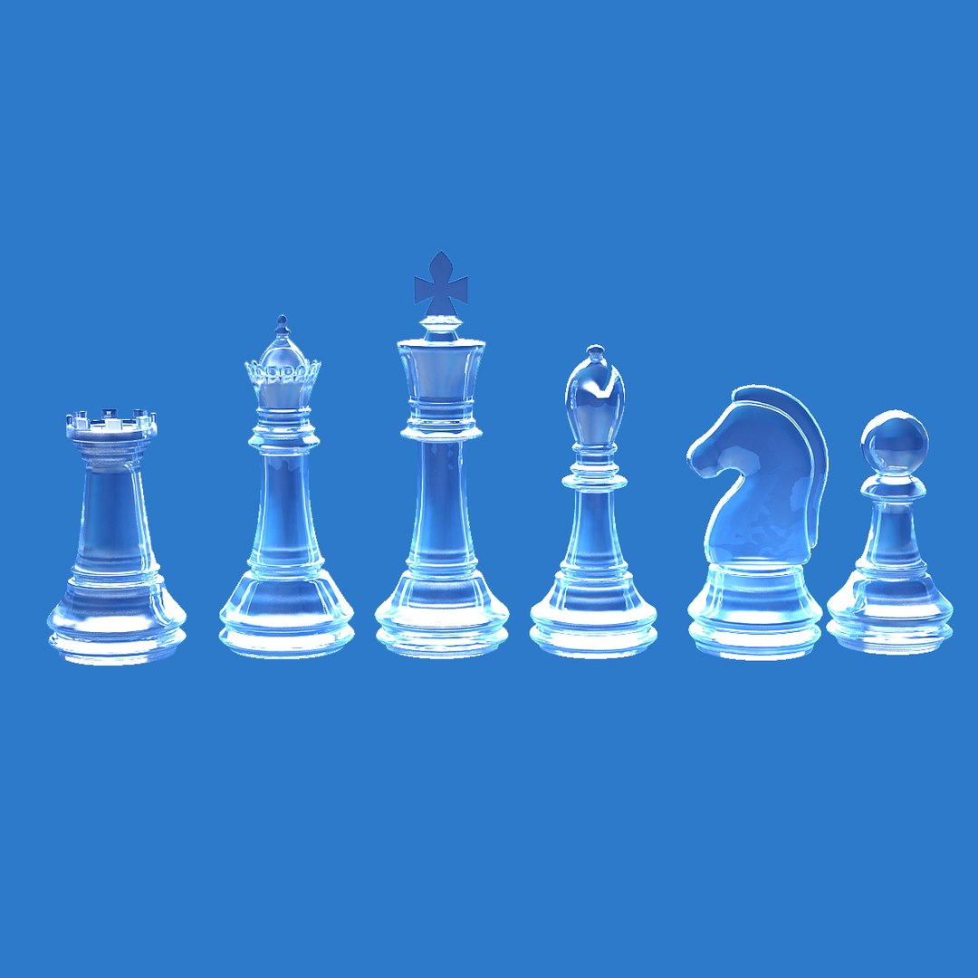 3d Ice Chess Pieces
