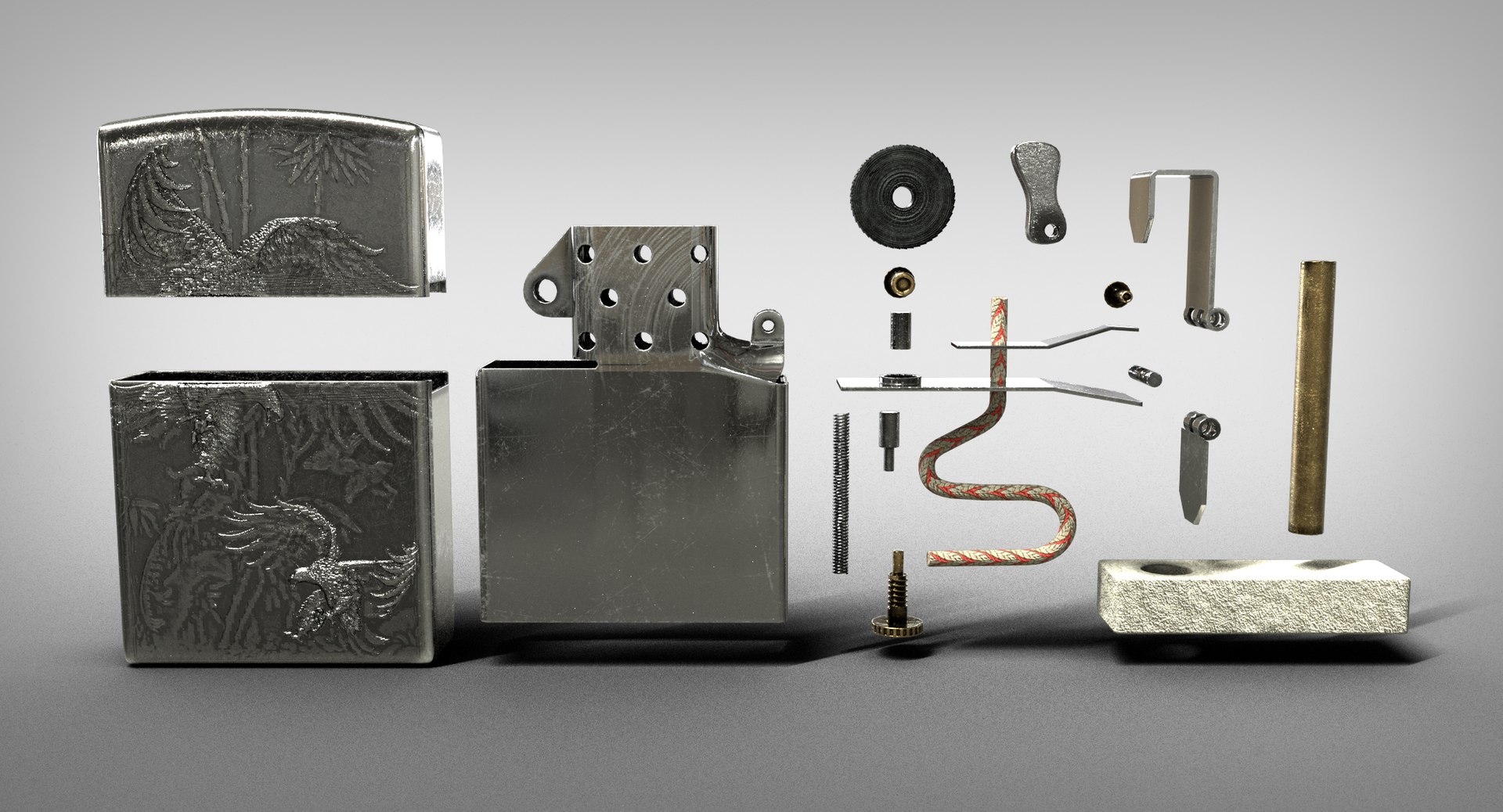 3D classic lighter animatable - TurboSquid 1334937