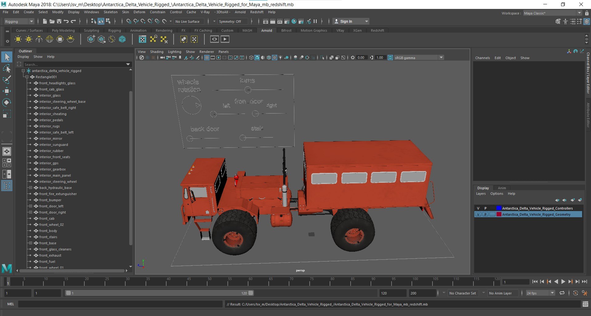 Antarctica Delta Vehicle Rigged For Maya 3D Model - TurboSquid 2350770