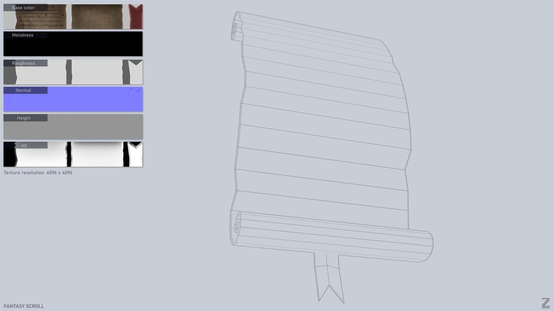 3D Model Fantasy Scroll Collection - TurboSquid 2231382