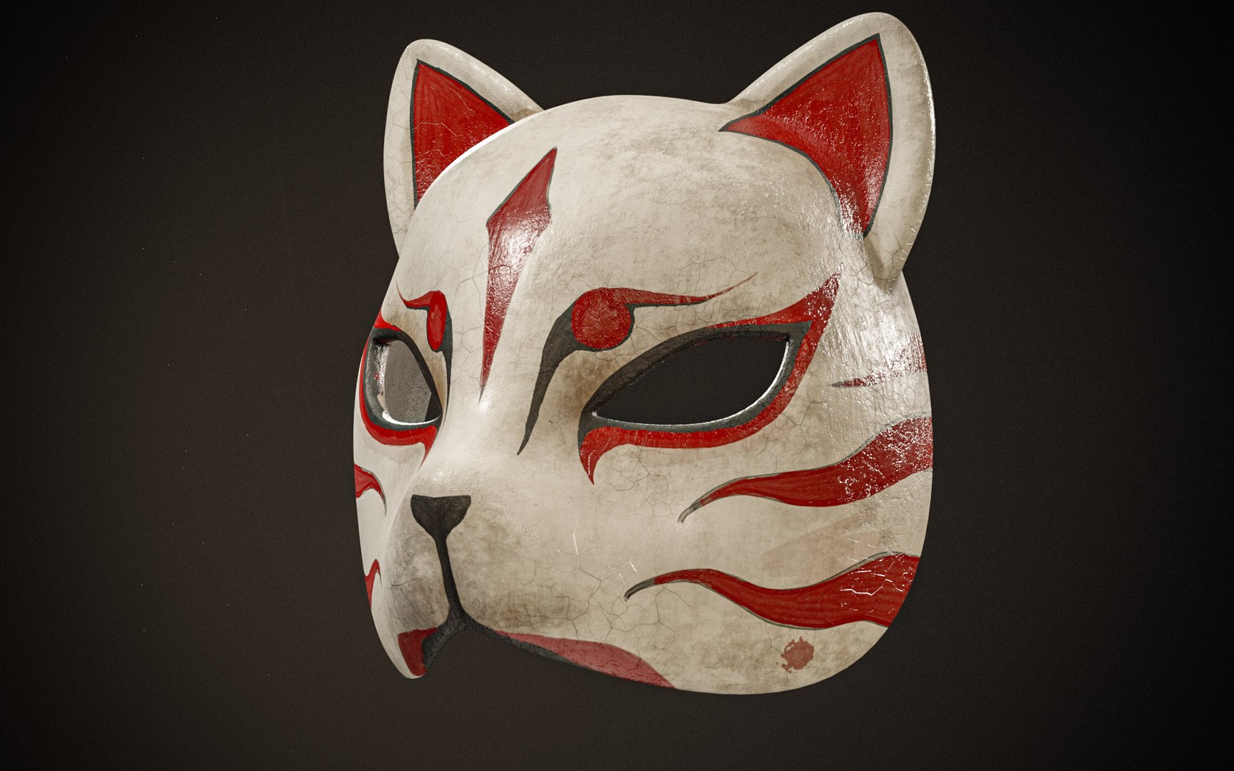 3D Japanese Fox Mask - TurboSquid 2087468