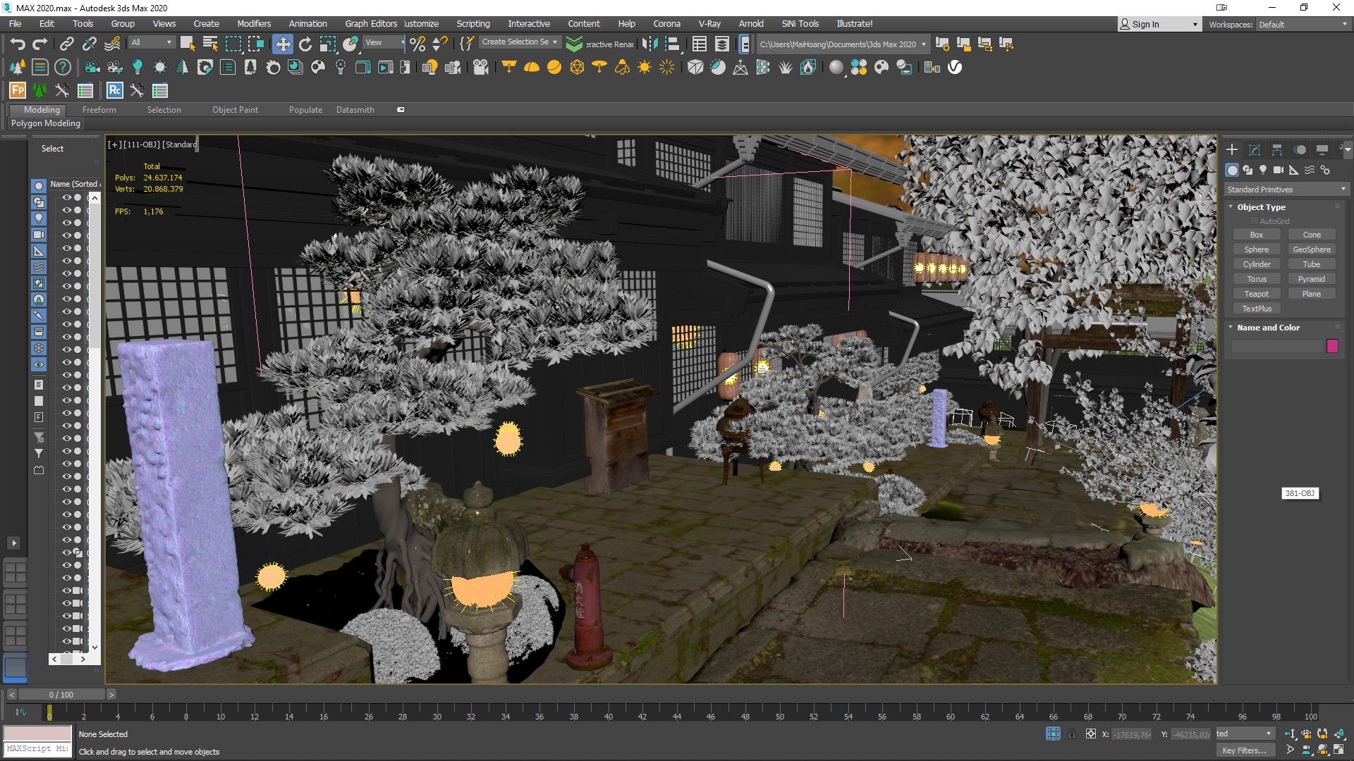 3D Japanse House On Moutain - Maiholuxury - MAX FBX OBJ SKP Simlab Collada Blender Model ...