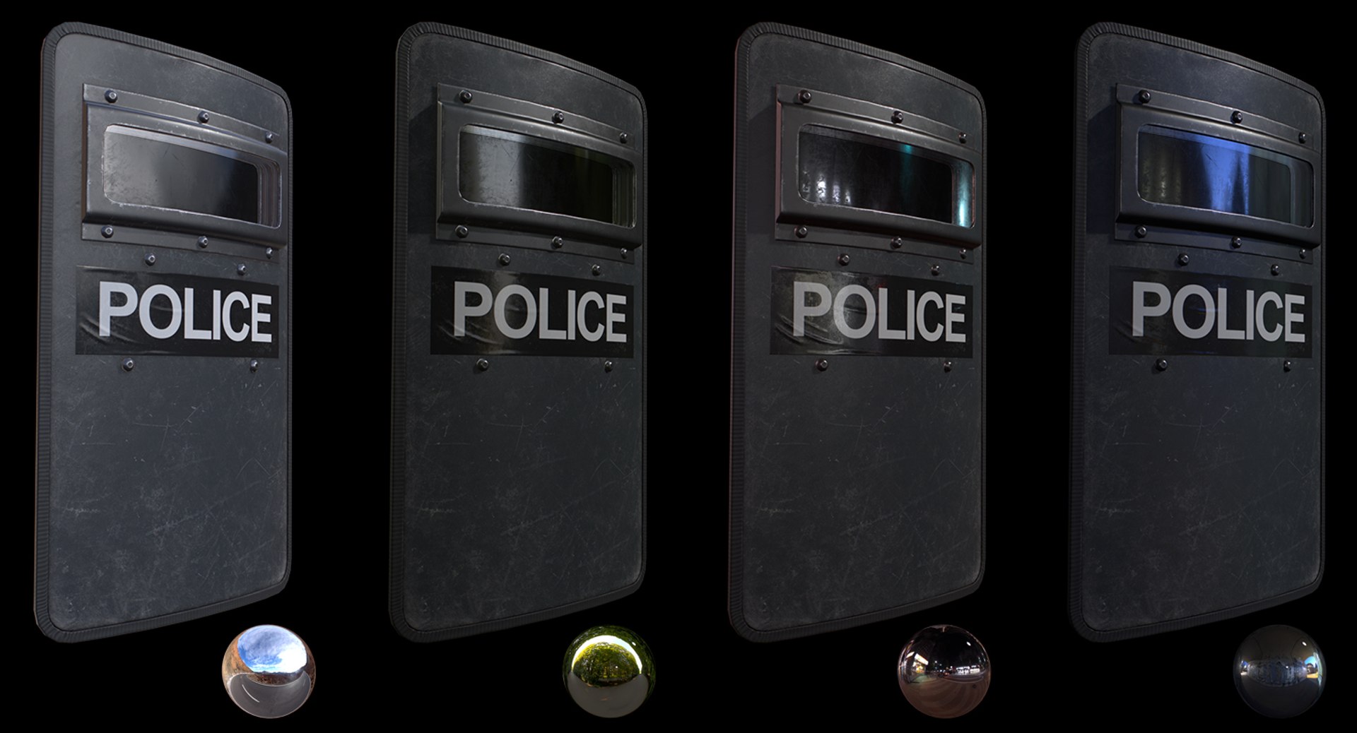 3D Ballistic Police Shield - TurboSquid 1171296