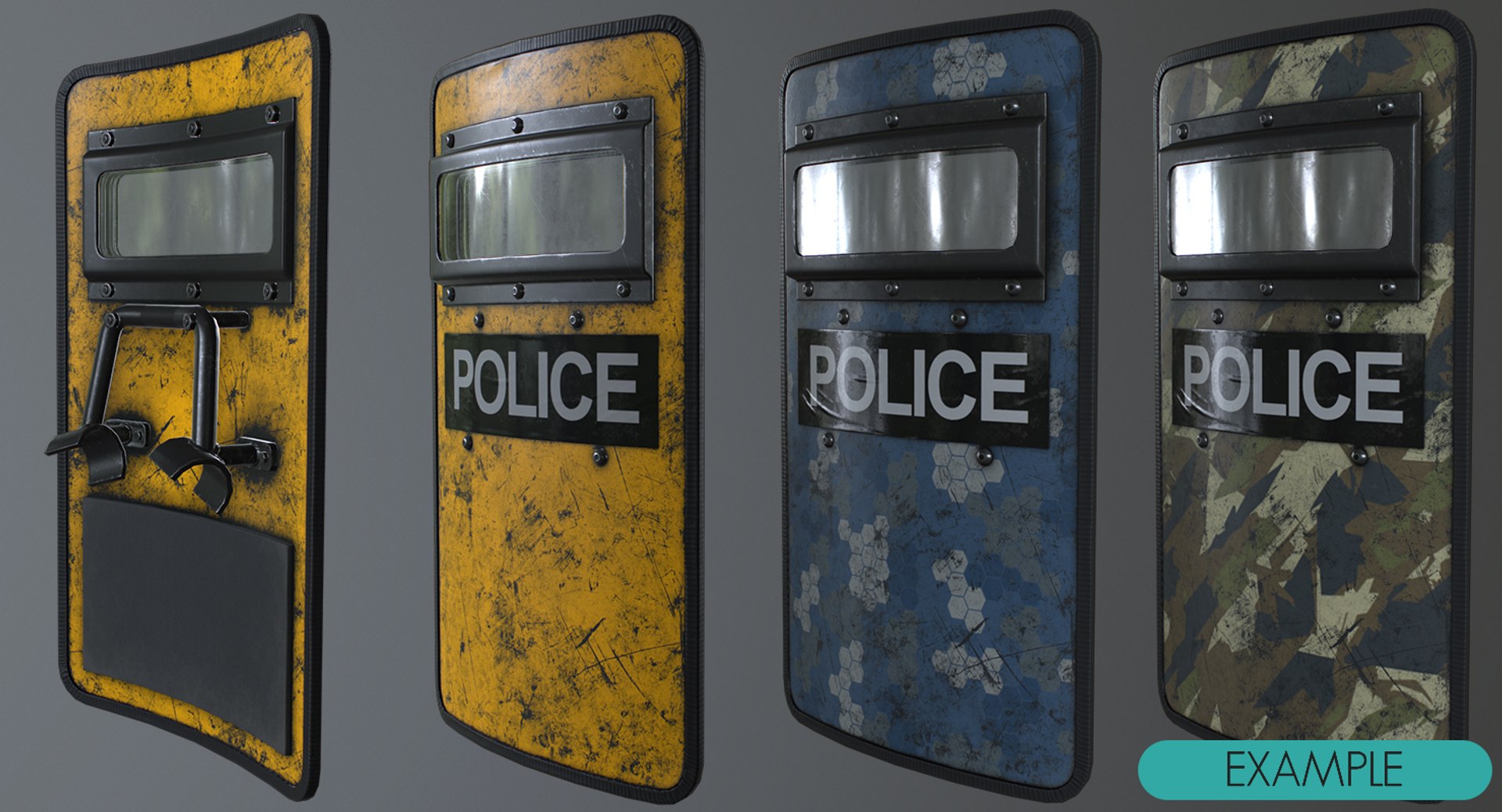 3D Ballistic Police Shield - TurboSquid 1171296
