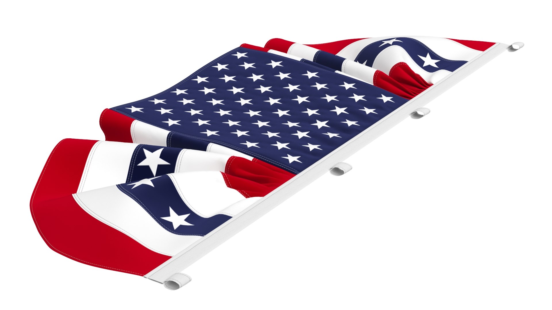 American Flag Bunting Banner Set 3D - TurboSquid 2125925