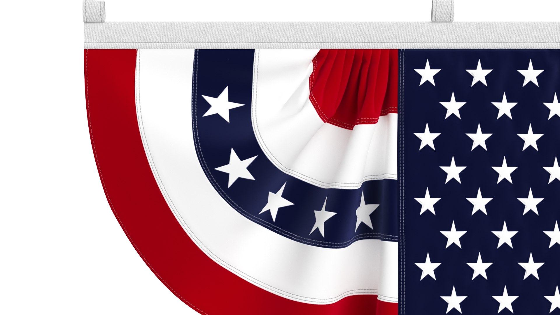 American Flag Bunting Banner Set 3D - TurboSquid 2125925