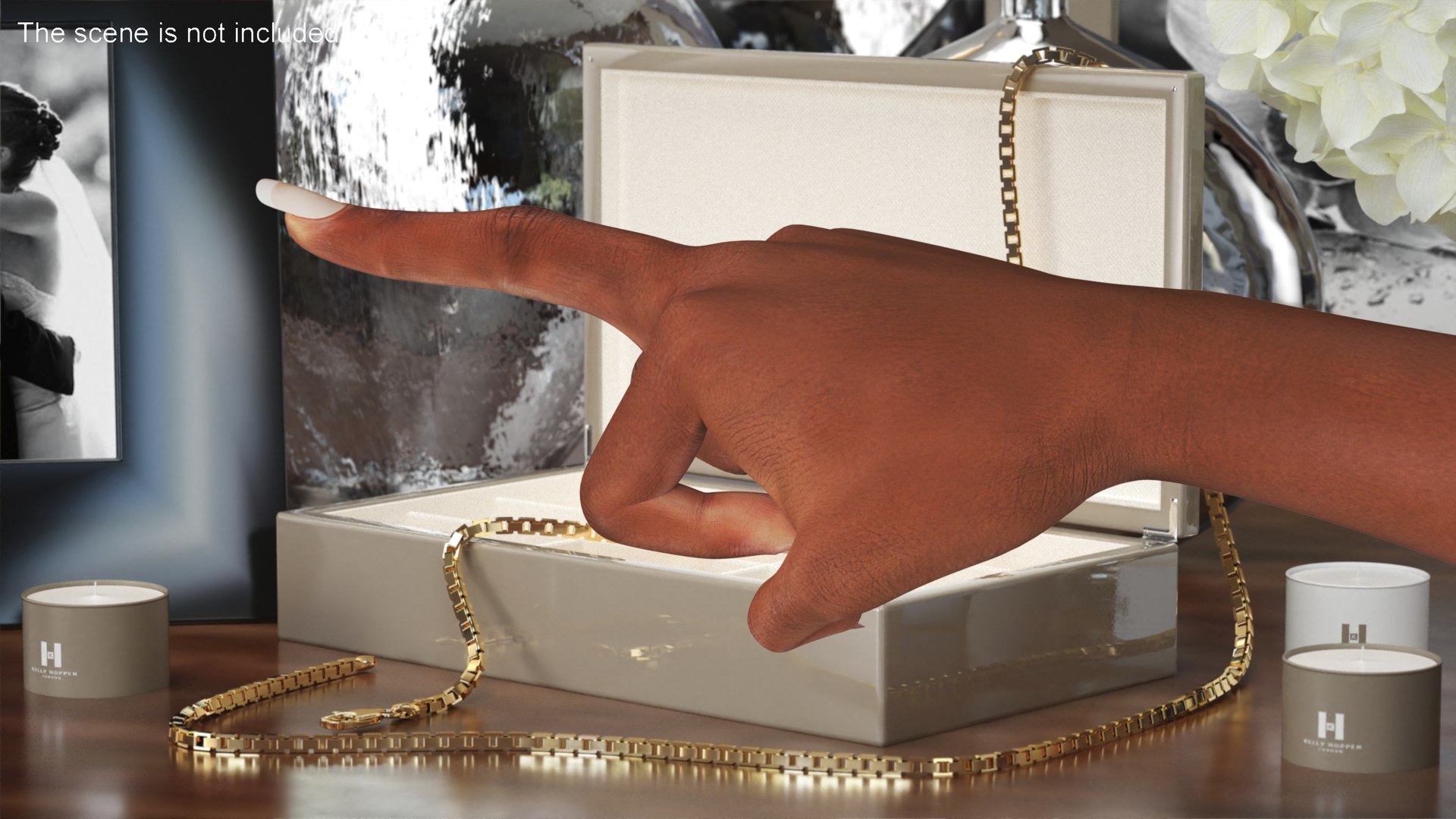 3D Model Hand Of Dark Skinned Woman Middle Finger Sign - TurboSquid 2193407