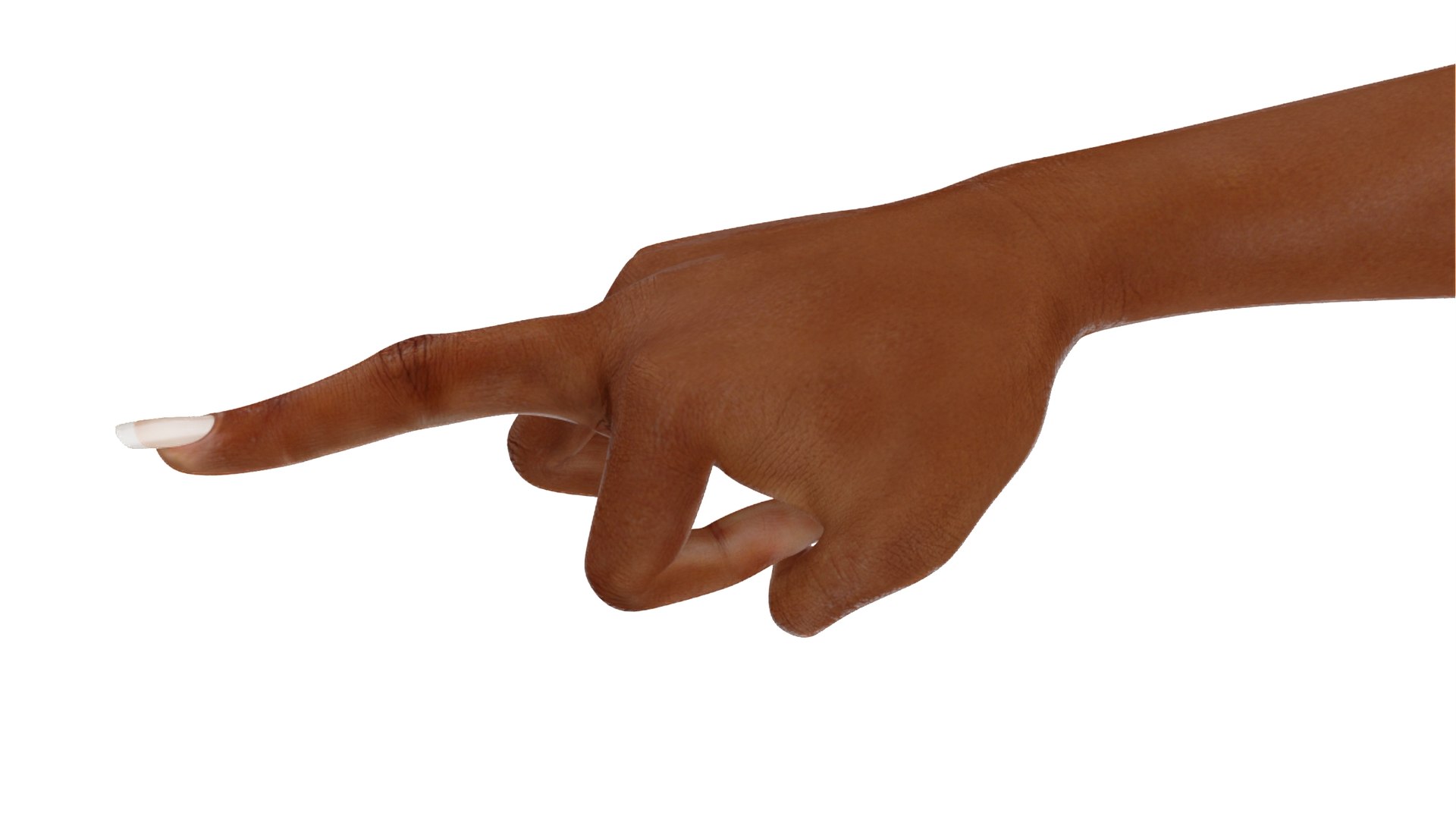 3D Model Hand Of Dark Skinned Woman Middle Finger Sign - TurboSquid 2193407