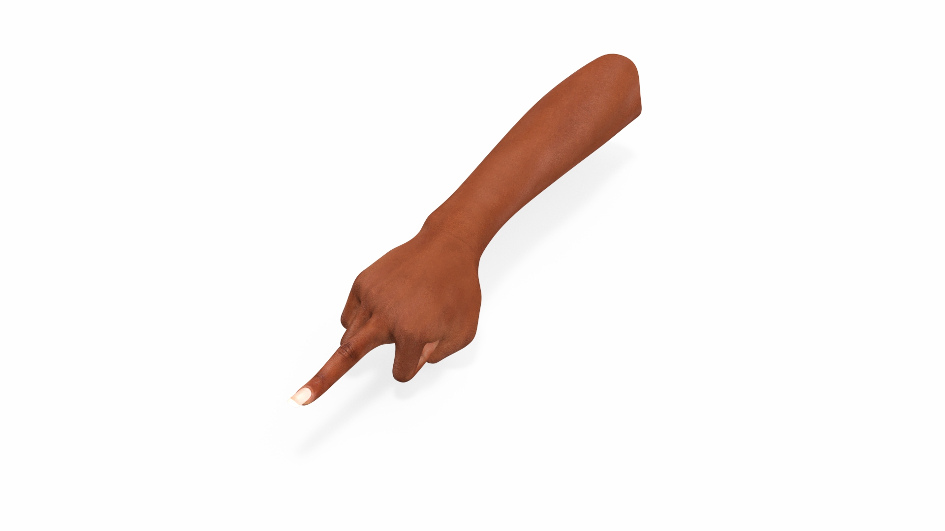 3D Model Hand Of Dark Skinned Woman Middle Finger Sign - TurboSquid 2193407