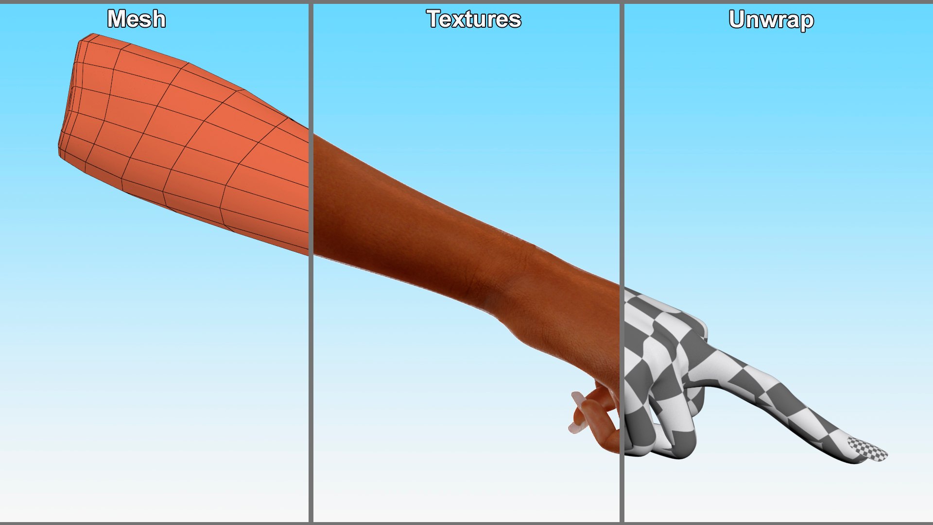 3D Model Hand Of Dark Skinned Woman Middle Finger Sign - TurboSquid 2193407