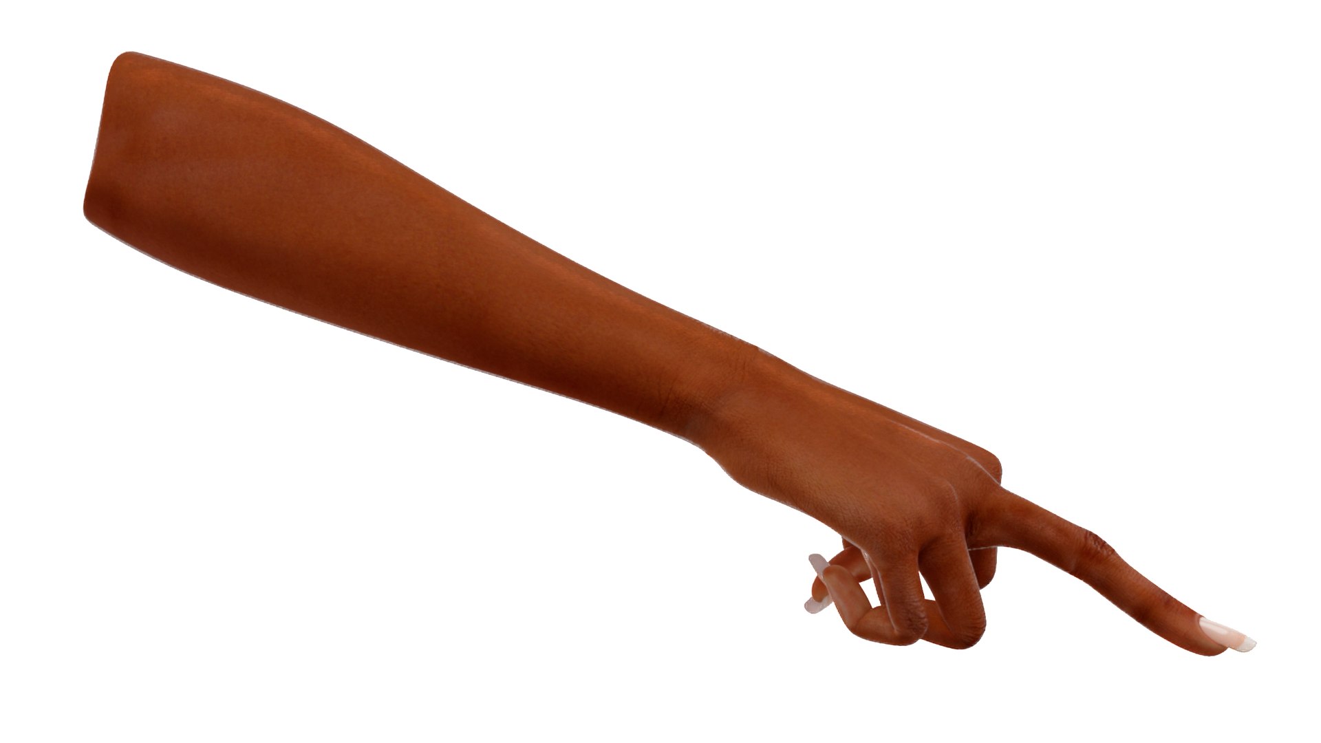 3D Model Hand Of Dark Skinned Woman Middle Finger Sign - TurboSquid 2193407