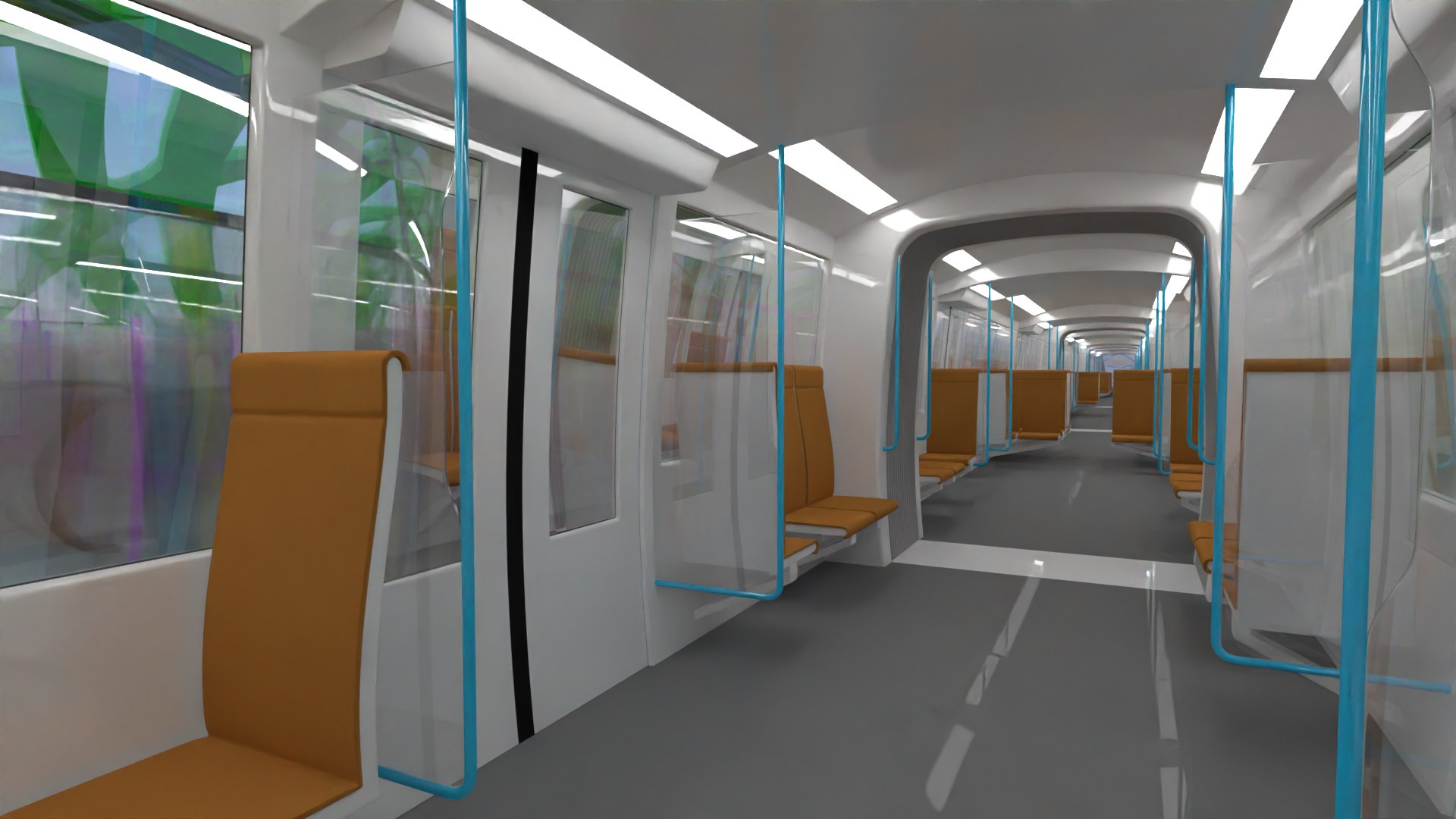 3D Model Monorail Station With Train 2024 V - TurboSquid 2189519