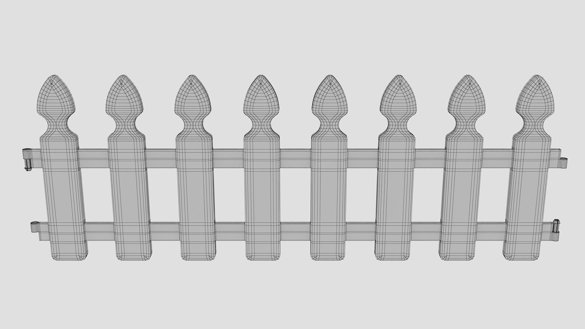 Decorative Fence 3D Model - TurboSquid 1603260