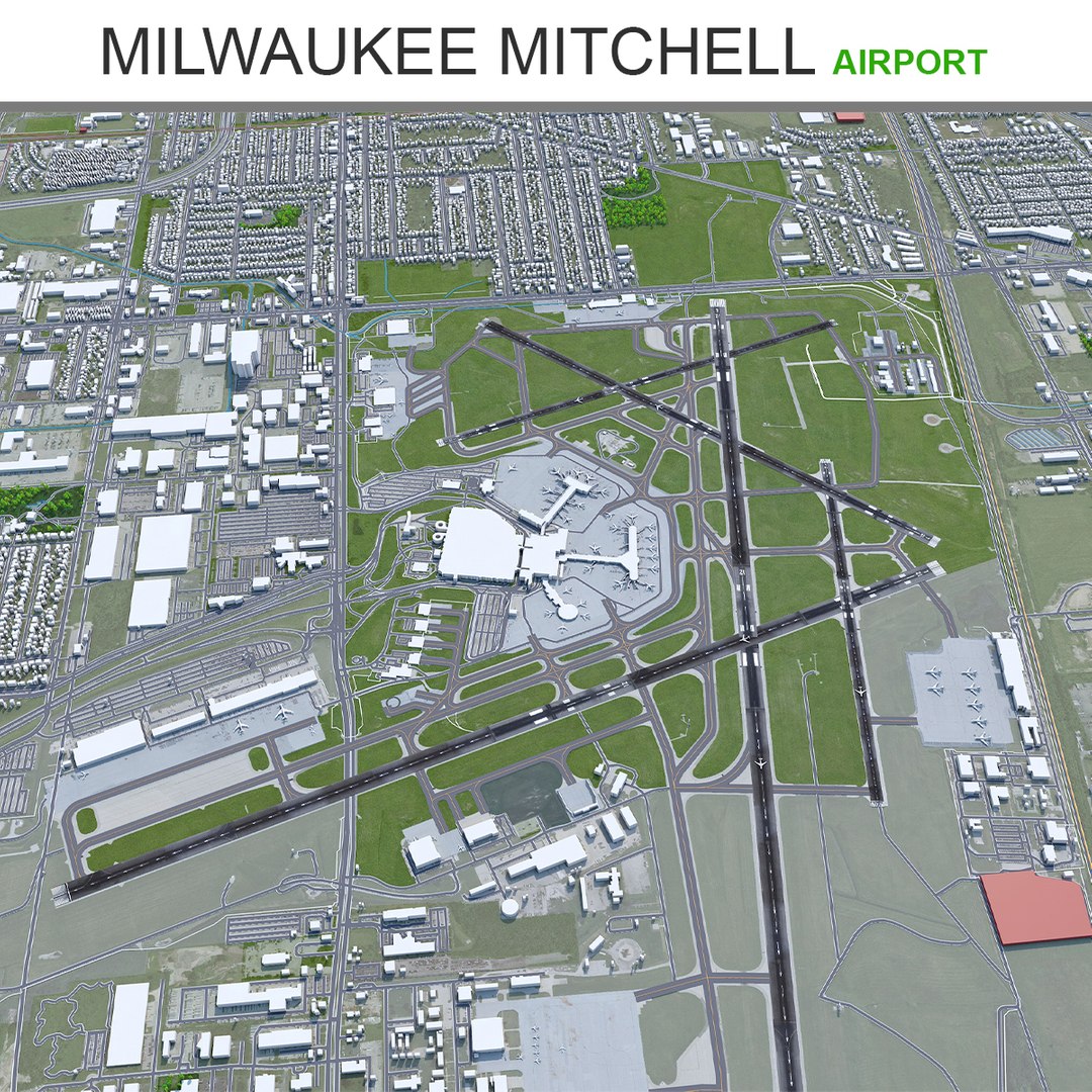 3D Milwaukee Mitchell Airport Model - TurboSquid 2013575