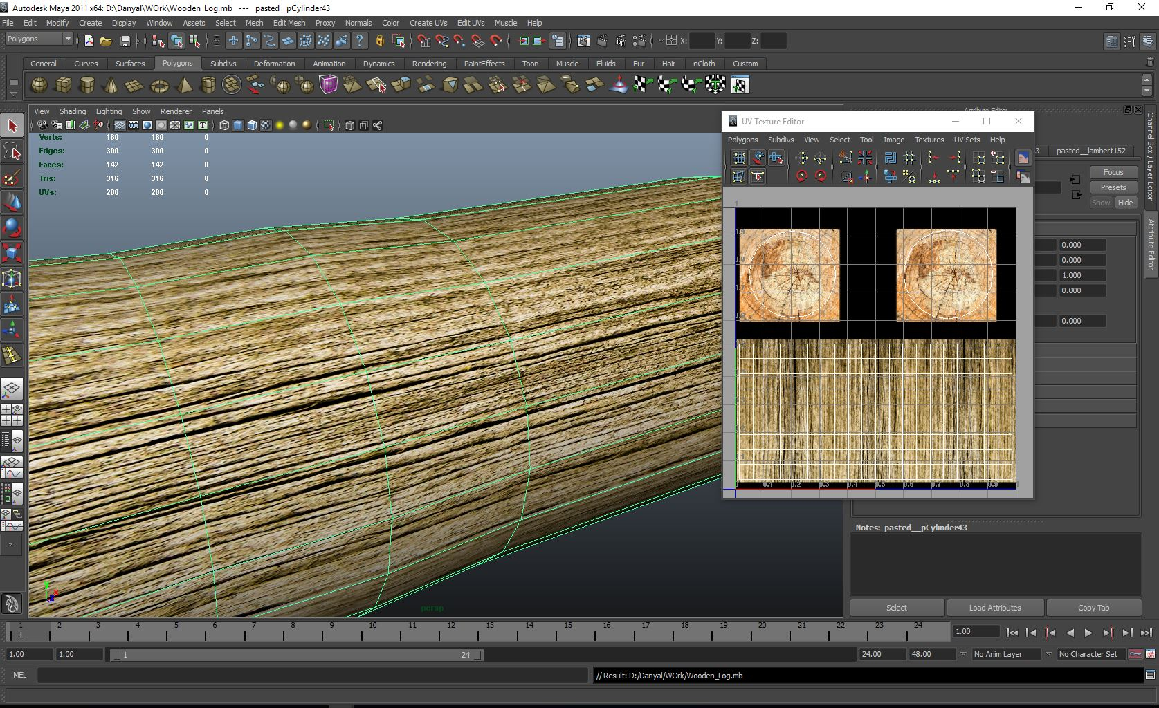 3D wooden log model - TurboSquid 1261013