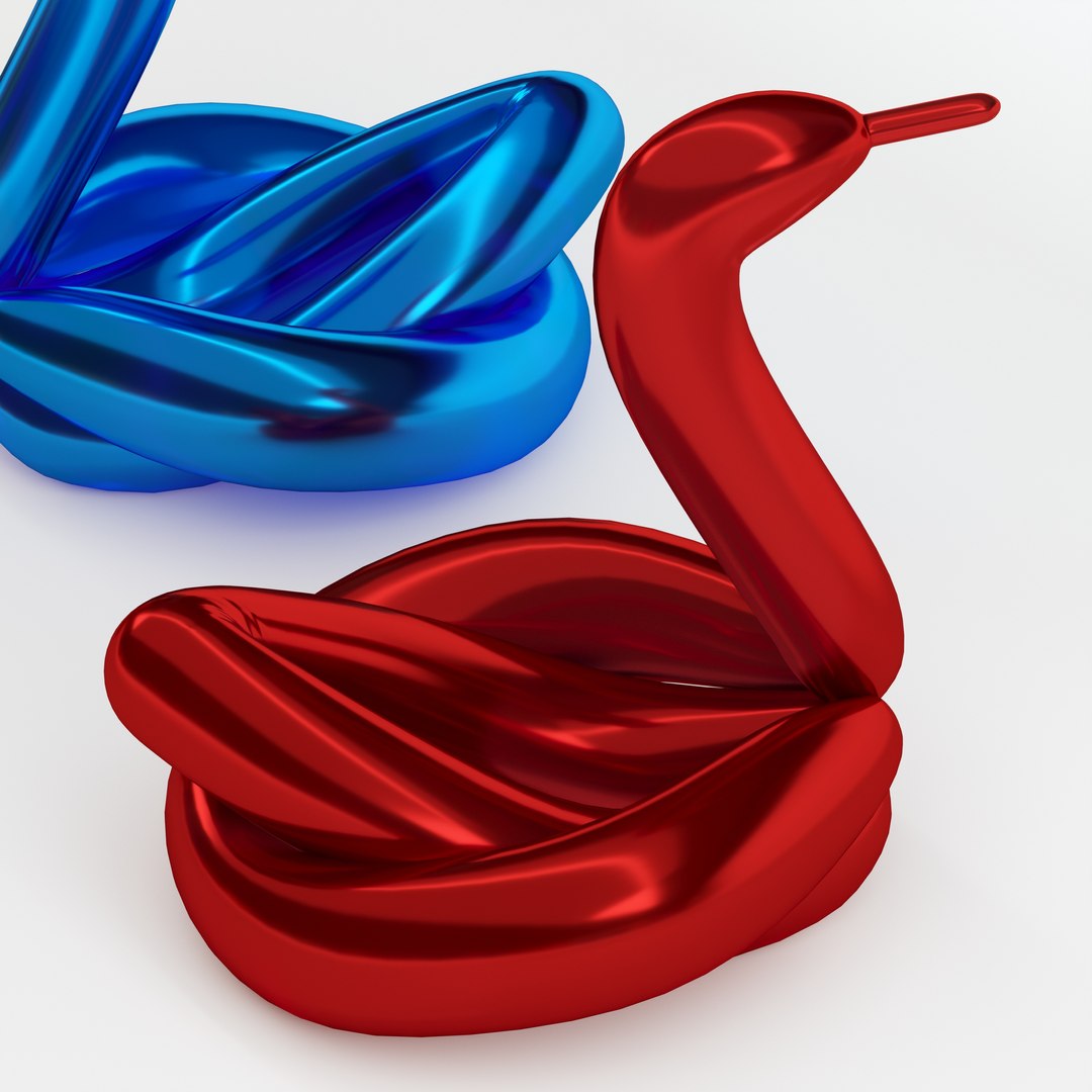 Balloon Swans Decorative Sculpture 3D - TurboSquid 1937534