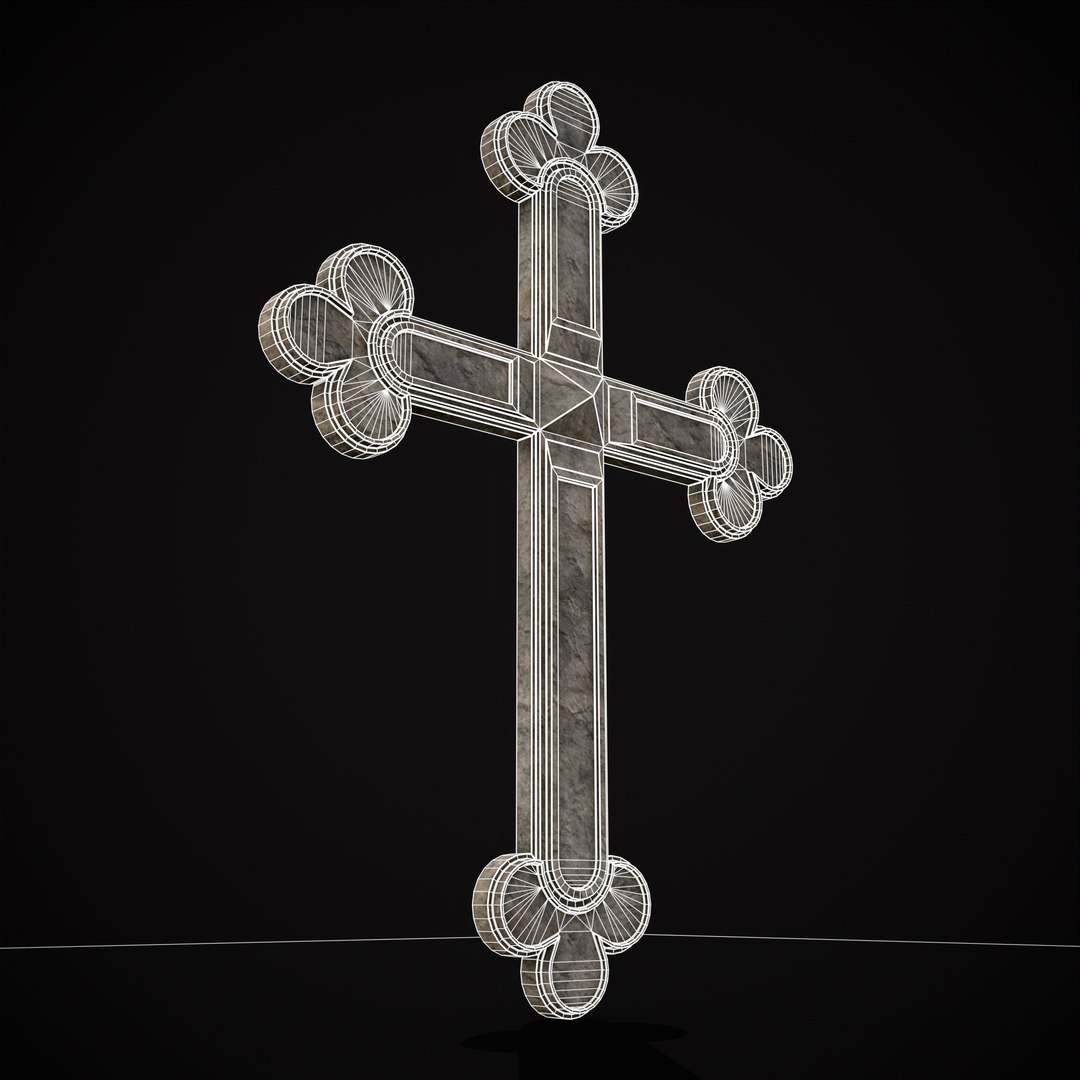 3D Model Medieval Stone Wall Cross - TurboSquid 2010613