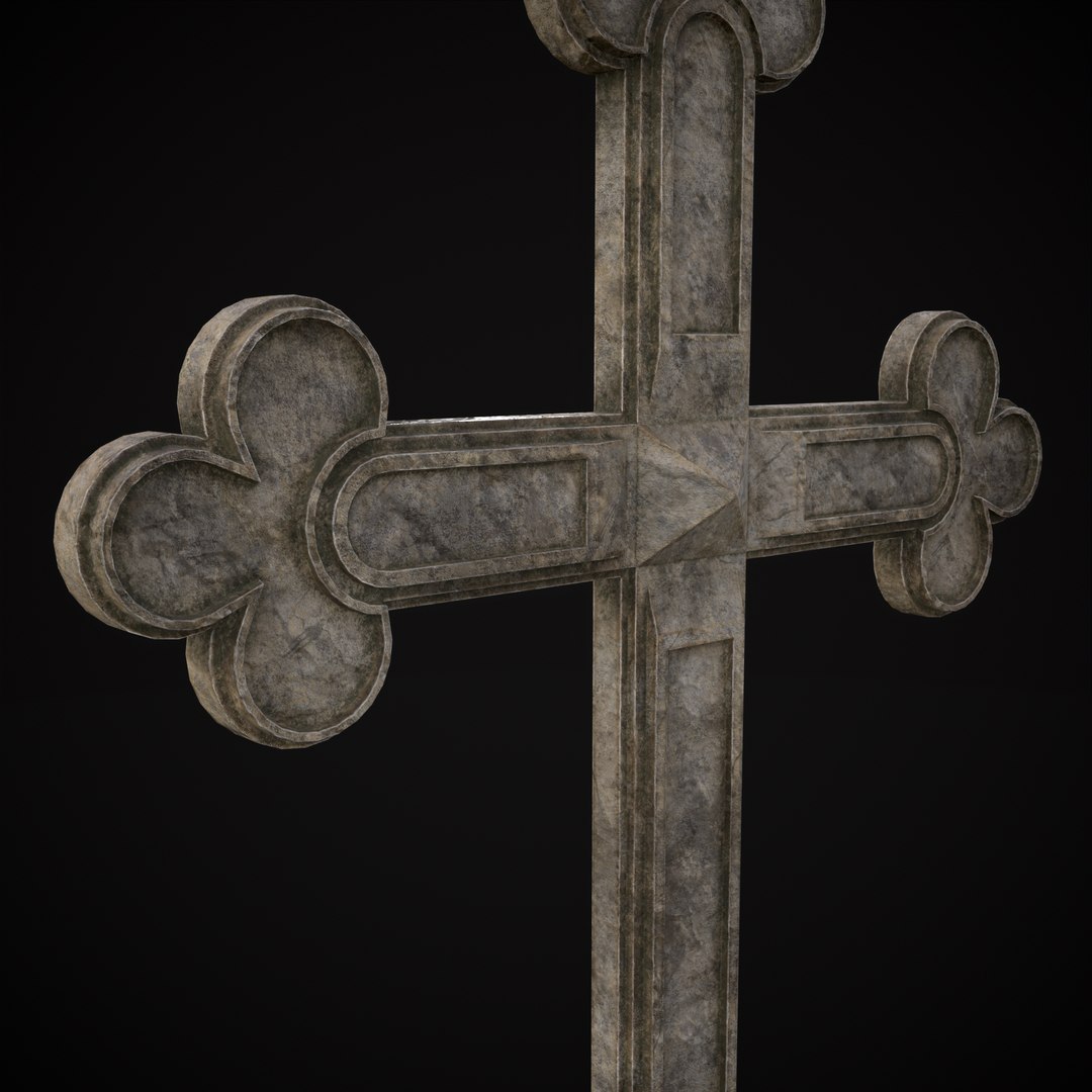 3D Model Medieval Stone Wall Cross - TurboSquid 2010613