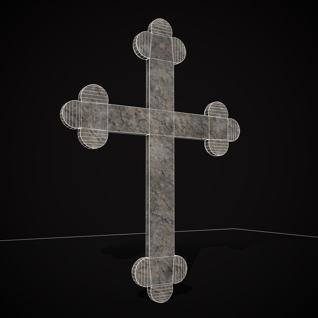 3D Model Medieval Stone Wall Cross - TurboSquid 2010613