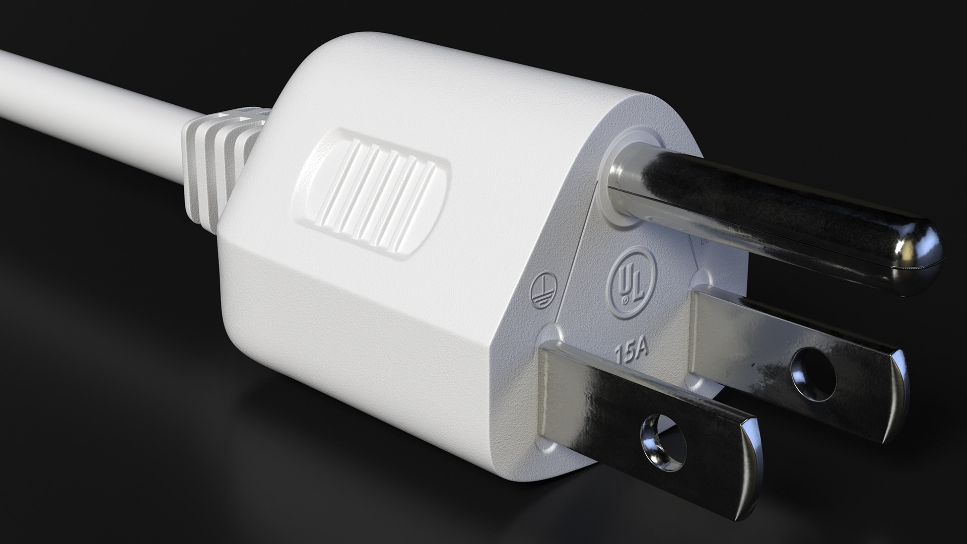 3D Model Type B Electric Plug White Rigged For Cinema 4D - TurboSquid ...