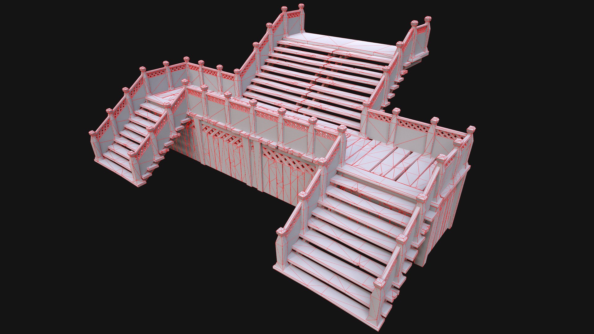 Medieval Wooden Steps Flight Of Stairs 3D Model - TurboSquid 2131736