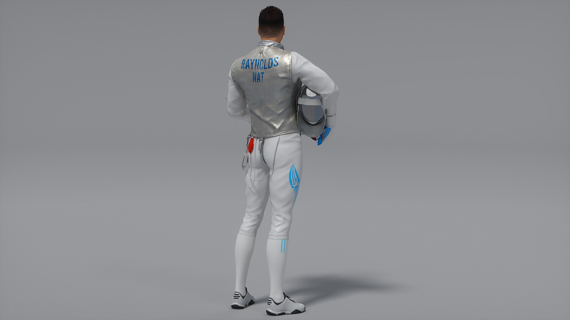 3D Male Fencer Foil Animated HQ - TurboSquid 2244476