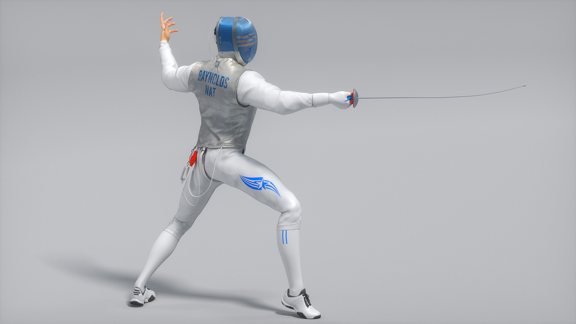 3D Male Fencer Foil Animated HQ - TurboSquid 2244476