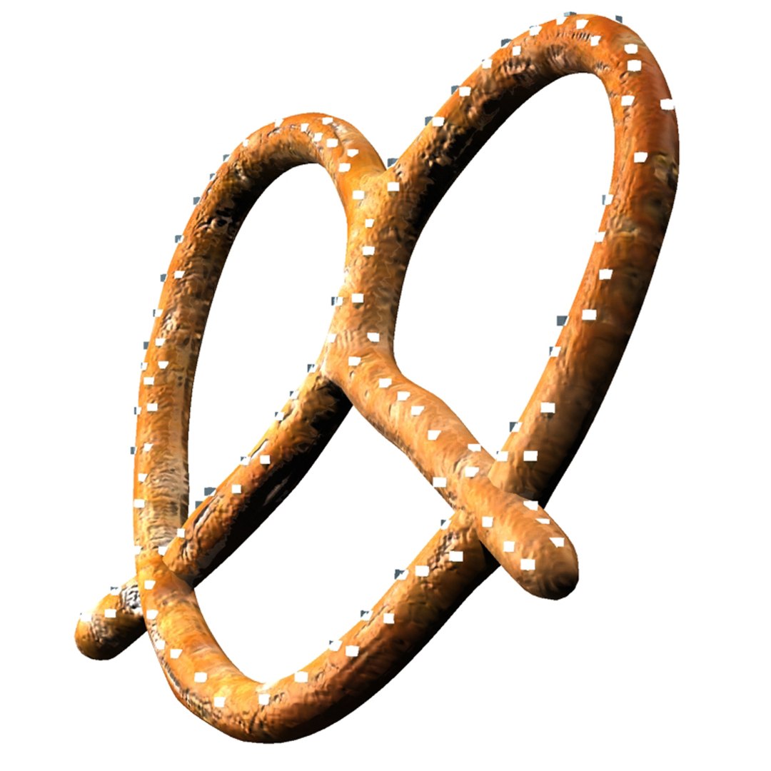 3d delicious pretzel model