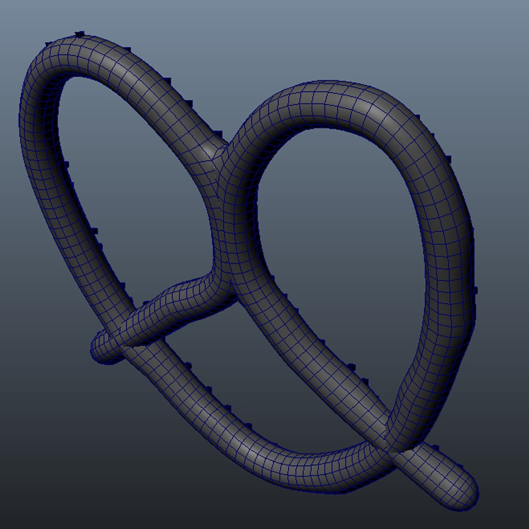 3d delicious pretzel model